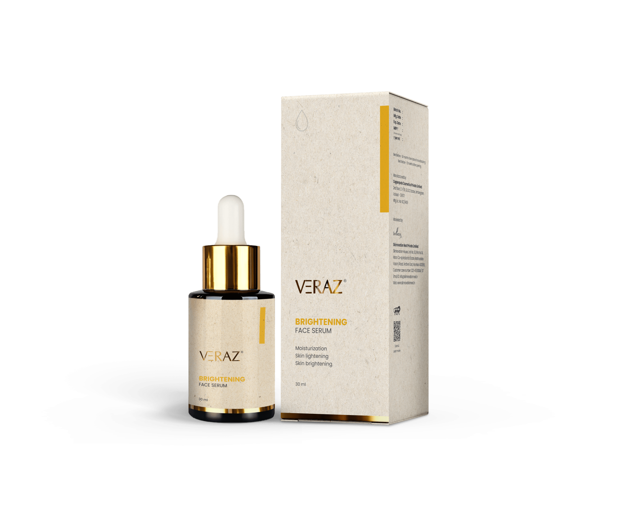 VERAZ BRIGHTENING FACE SERUM - Skinnovation Next